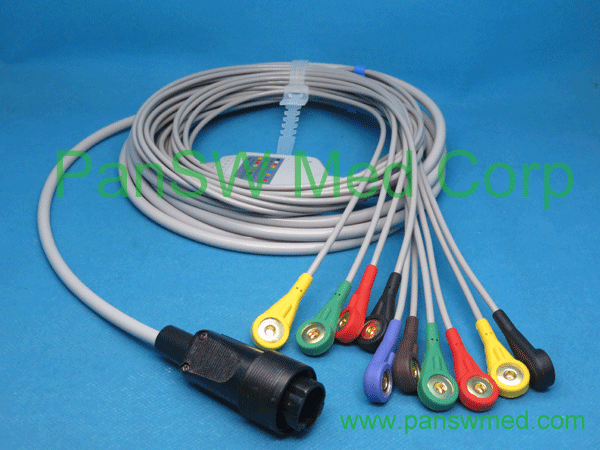 compatible CU medical ECG cable, ten leads, IEC