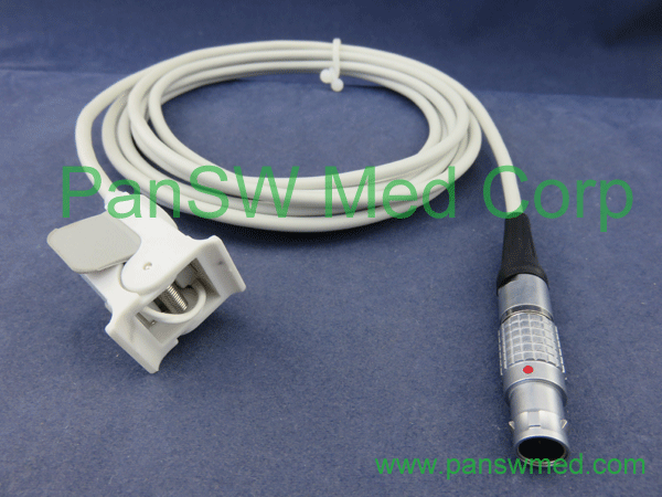 Invivo Spo2 Sensor, adult, pediatric, clip, silicone soft, M12, M8