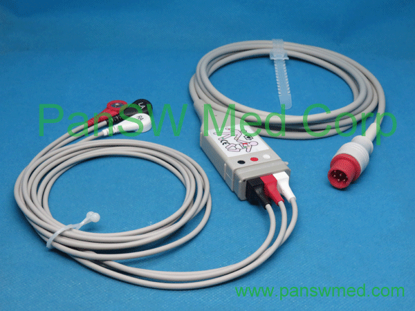 BIONET one piece three lead ECG cable and leadwire