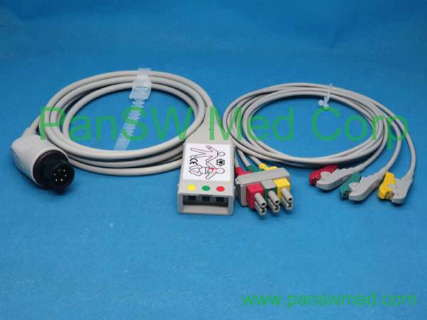 Spacelabs one piece five lead ECG cable with leadwire; 700-0008-06