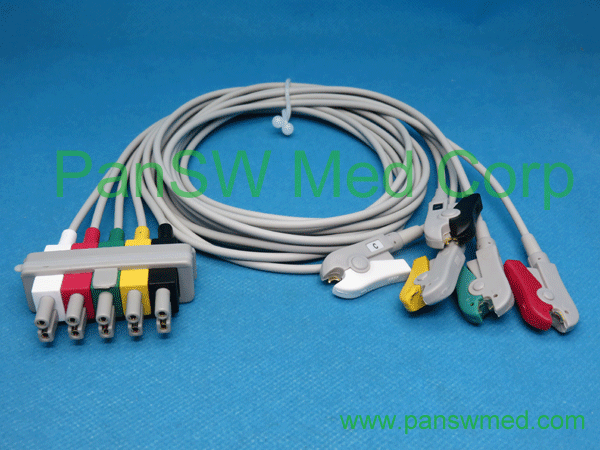 HP M1733A M1735A three lead defibrillation patient monitor ECG cable ...