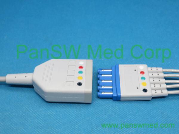 compatible Philips M1976A, M1978A M1602A M1604A chest ECG leads