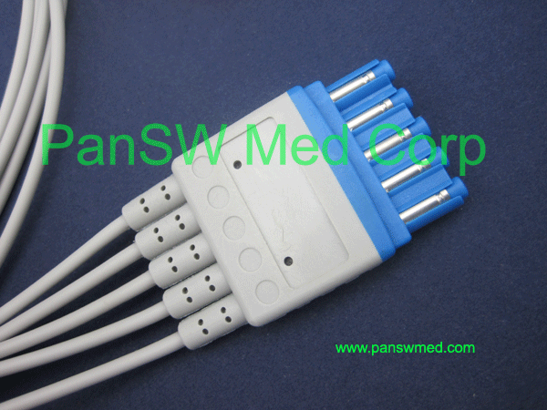 compatible Philips M1976A, M1978A M1602A M1604A chest ECG leads