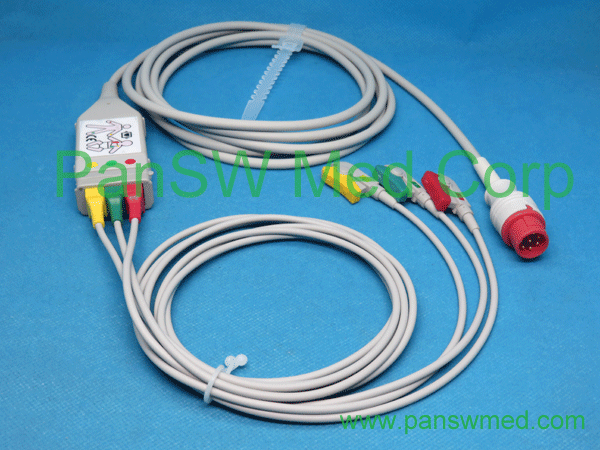 BIONET one piece three lead ECG cable and leadwire