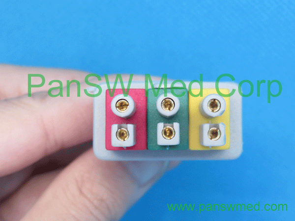 HP AA M1613A patient monitor three lead ECG leadwire (2)